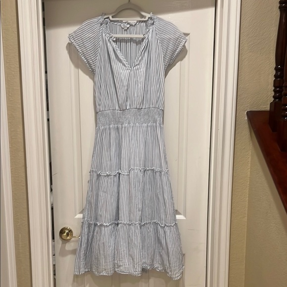Rails | Dresses | Rails Blue And White Tiered Midi Sundress | Poshmark